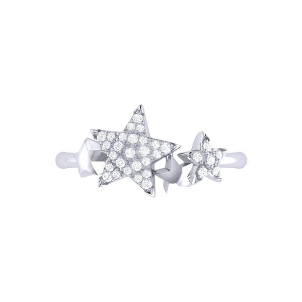 Dazzling Star Cluster Diamond Ring in Sterling Silver – LuvMyJewelry (LMJ)
