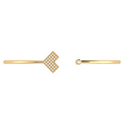 One Way Arrow Adjustable Diamond Cuff in 14K Yellow Gold Vermeil on St ...