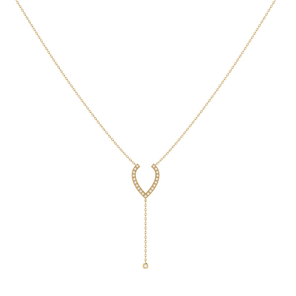 Drizzle Drip Teardrop Bolo Adjustable Diamond Lariat Necklace in 14K Y ...