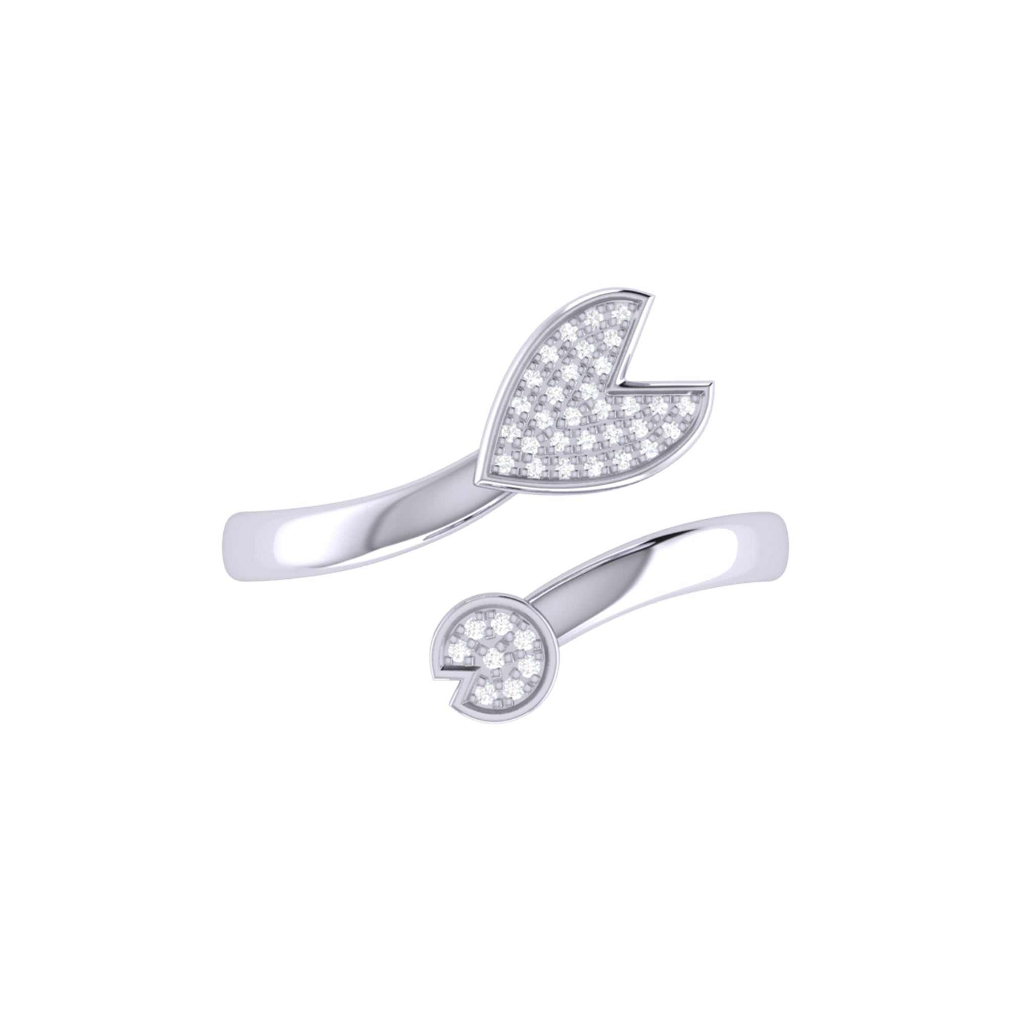 Pac-Man Chase Diamond Open Ring in Sterling Silver – LuvMyJewelry (LMJ)