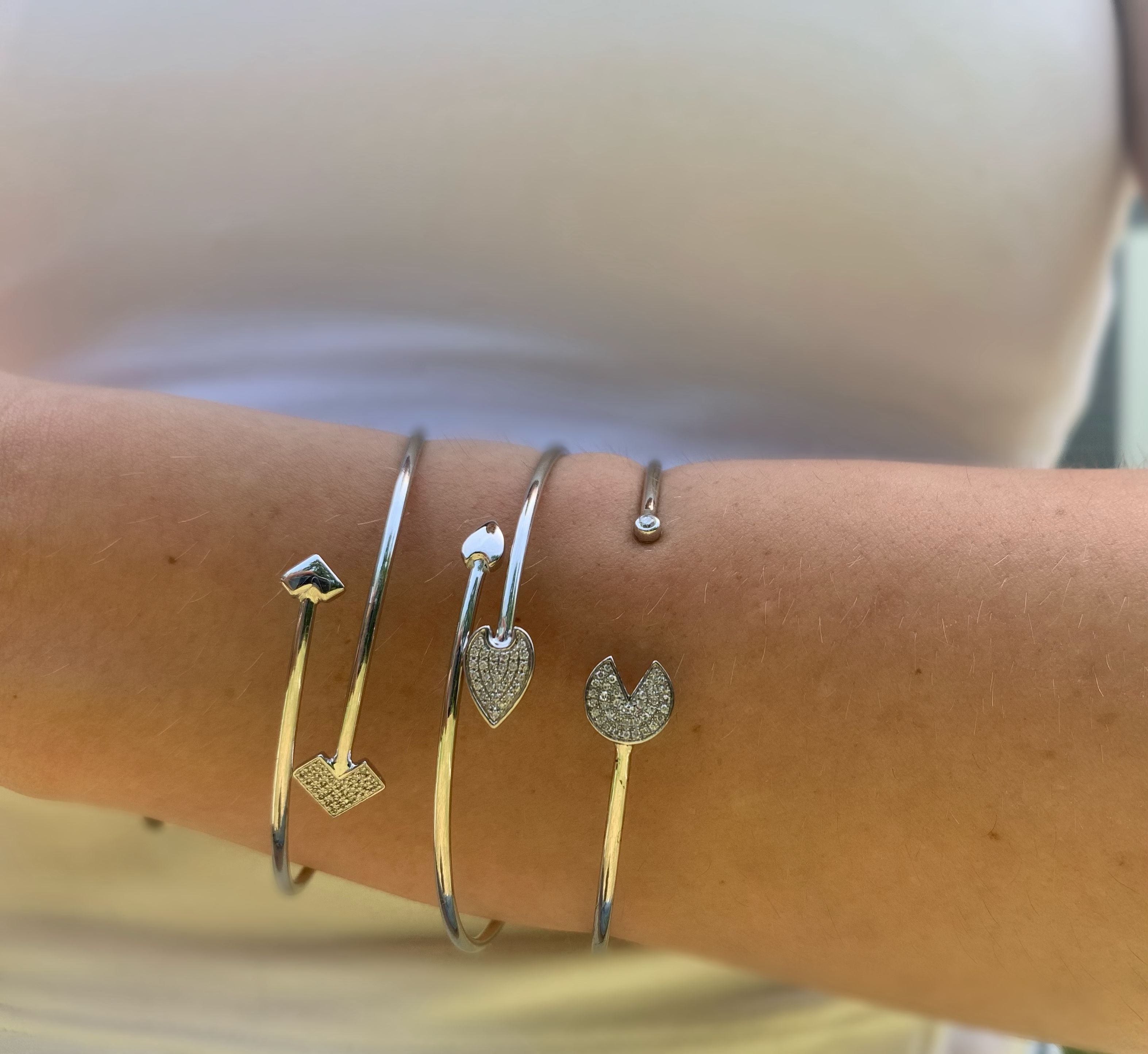 Raindrop Adjustable Diamond Bangle in Sterling Silver – LuvMyJewelry (LMJ)